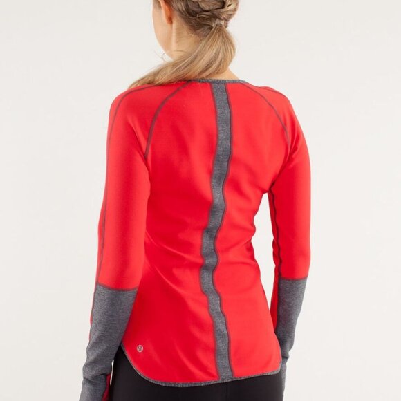 lululemon athletica | Tops | Lululemon Runder Under Love Red Heathered ...